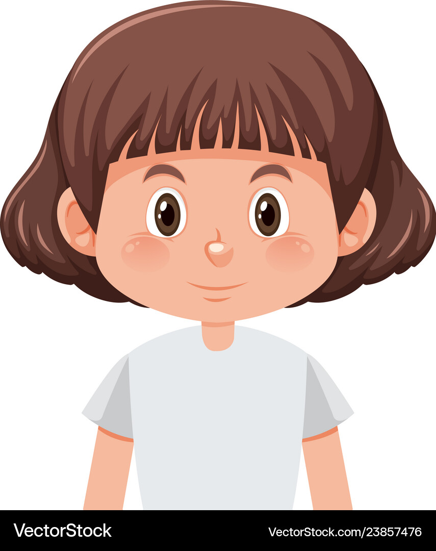 Young isolated girl figure Royalty Free Vector Image