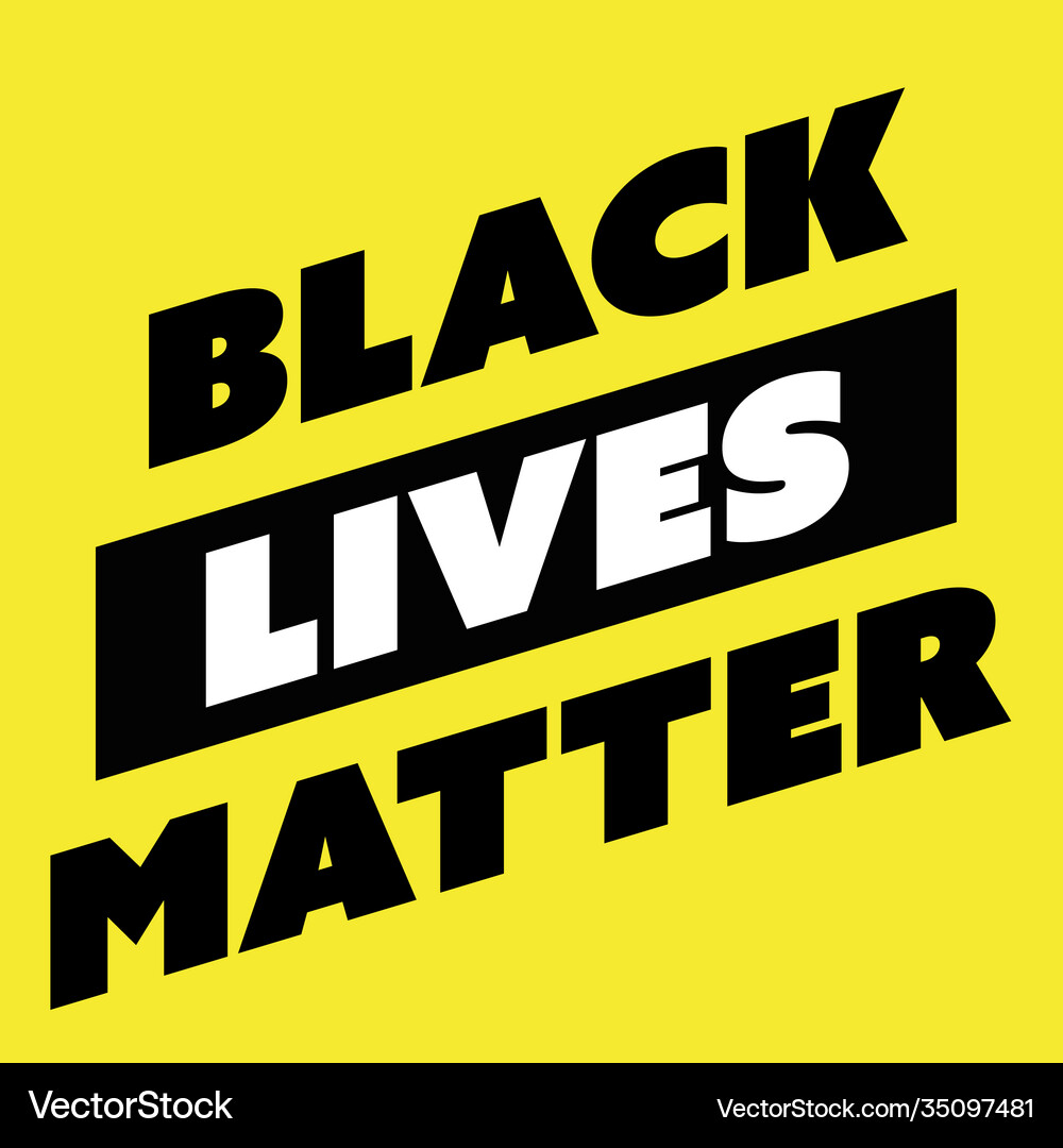Black lives matter high contrast banner Royalty Free Vector