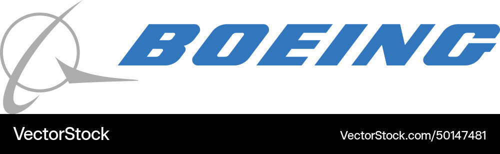 Boeing logo airlines company Royalty Free Vector Image