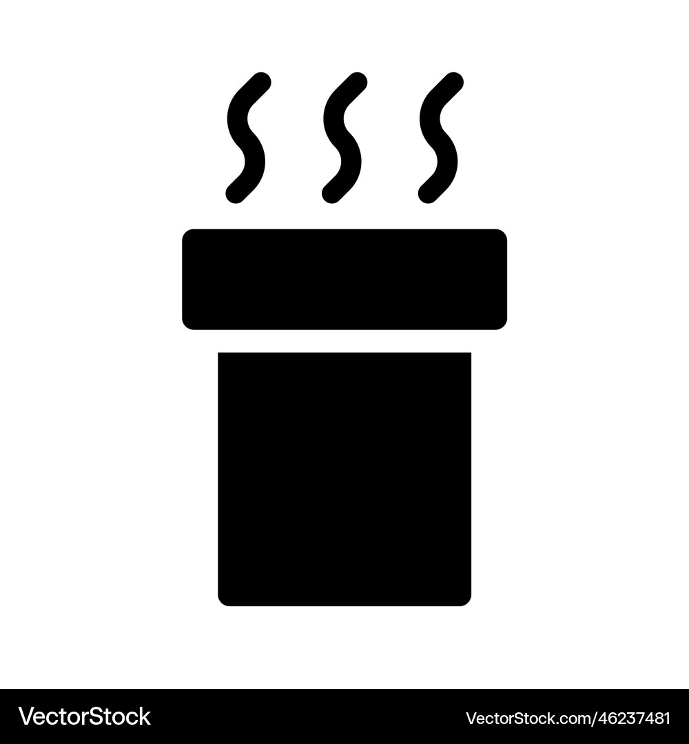 Chimney and smoke silhouette icon Royalty Free Vector Image