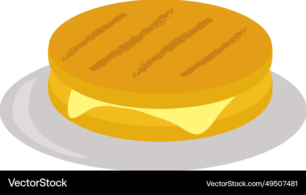 Colombian arepa with cheese Royalty Free Vector Image