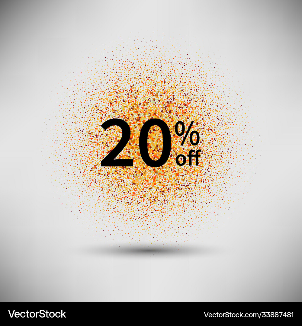 Discount banners abstract gold green dust Vector Image