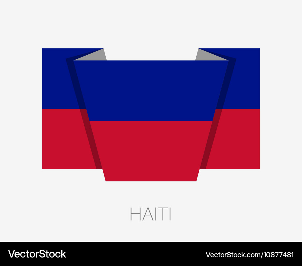 Flag of haiti flat icon Royalty Free Vector Image