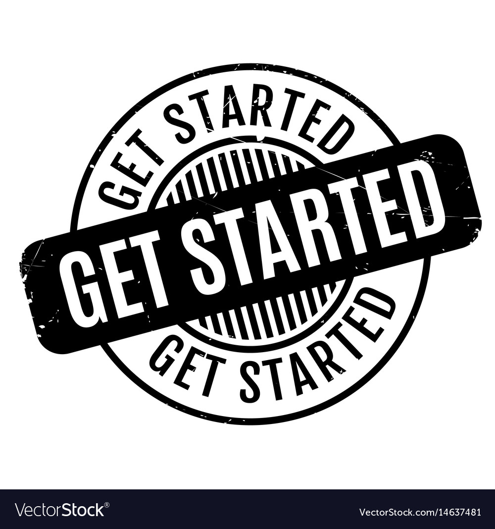 Get started rubber stamp Royalty Free Vector Image