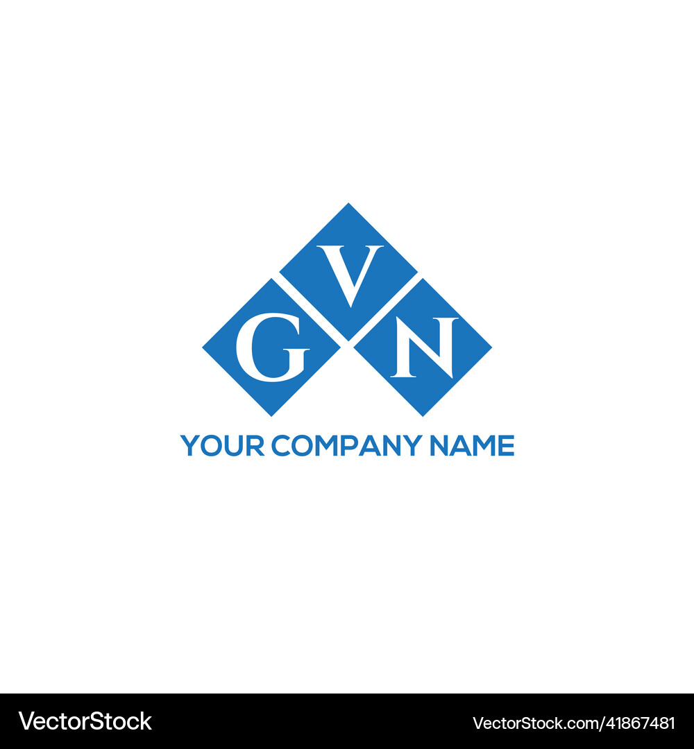 Gvn letter logo design on white background Vector Image