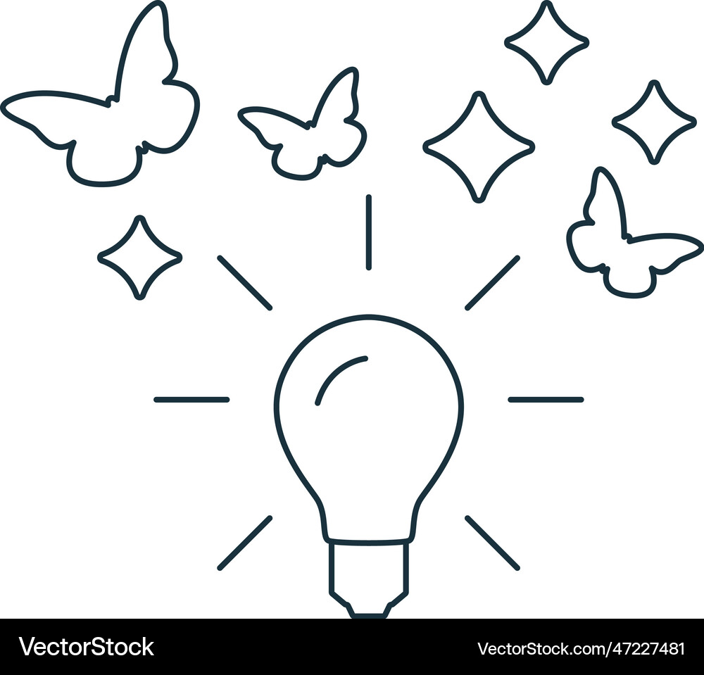 Inspiration icon monochrome simple sign from Vector Image