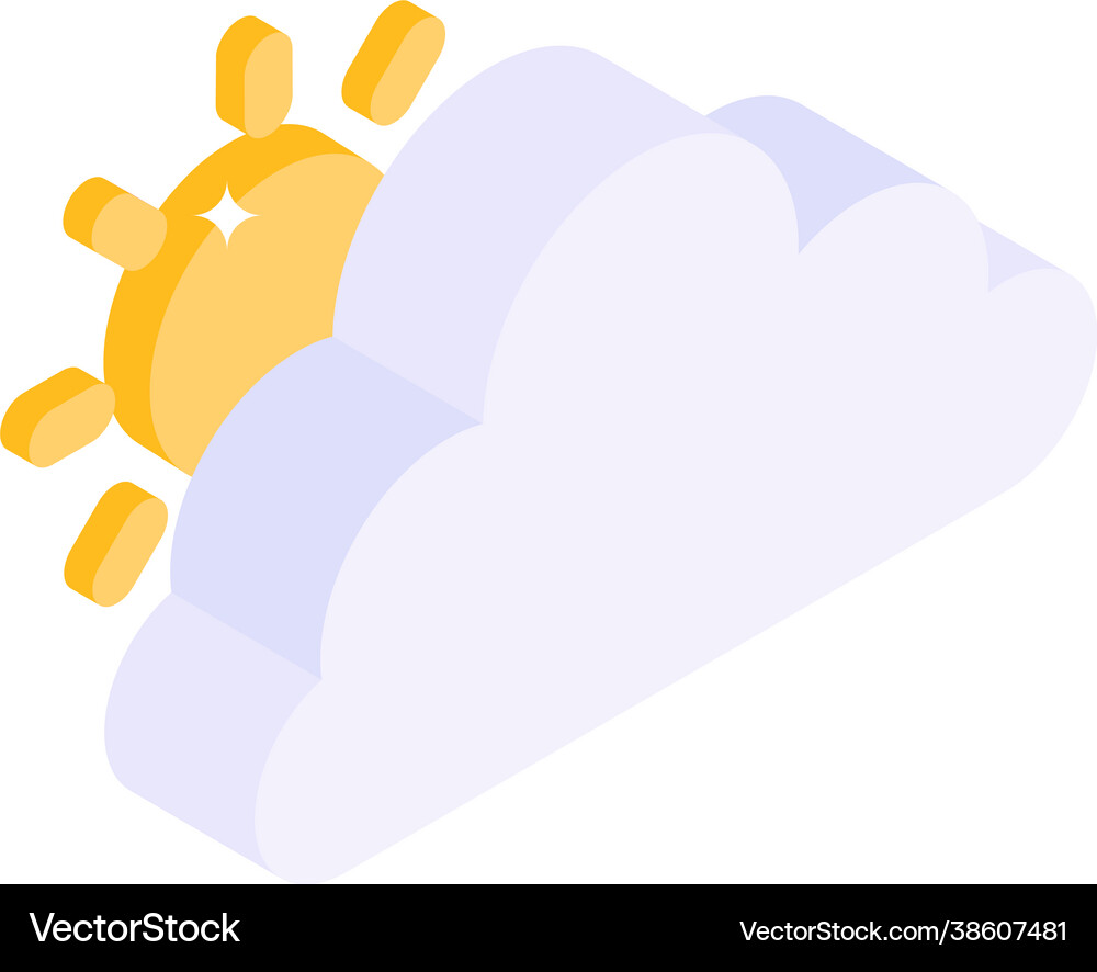 Partly cloudy Royalty Free Vector Image - VectorStock