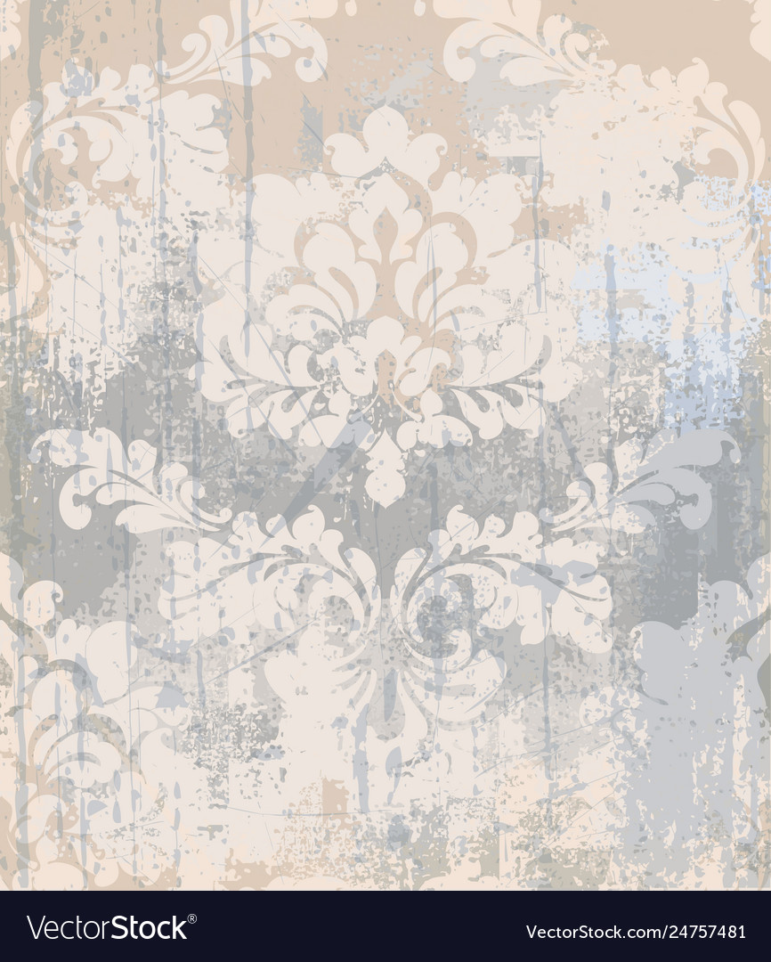Rococo pattern texture damask ornament Royalty Free Vector