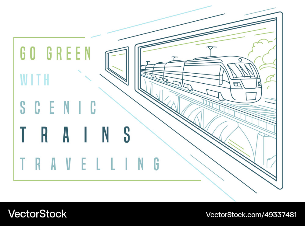 Slow leisurely train travel future transportation Vector Image