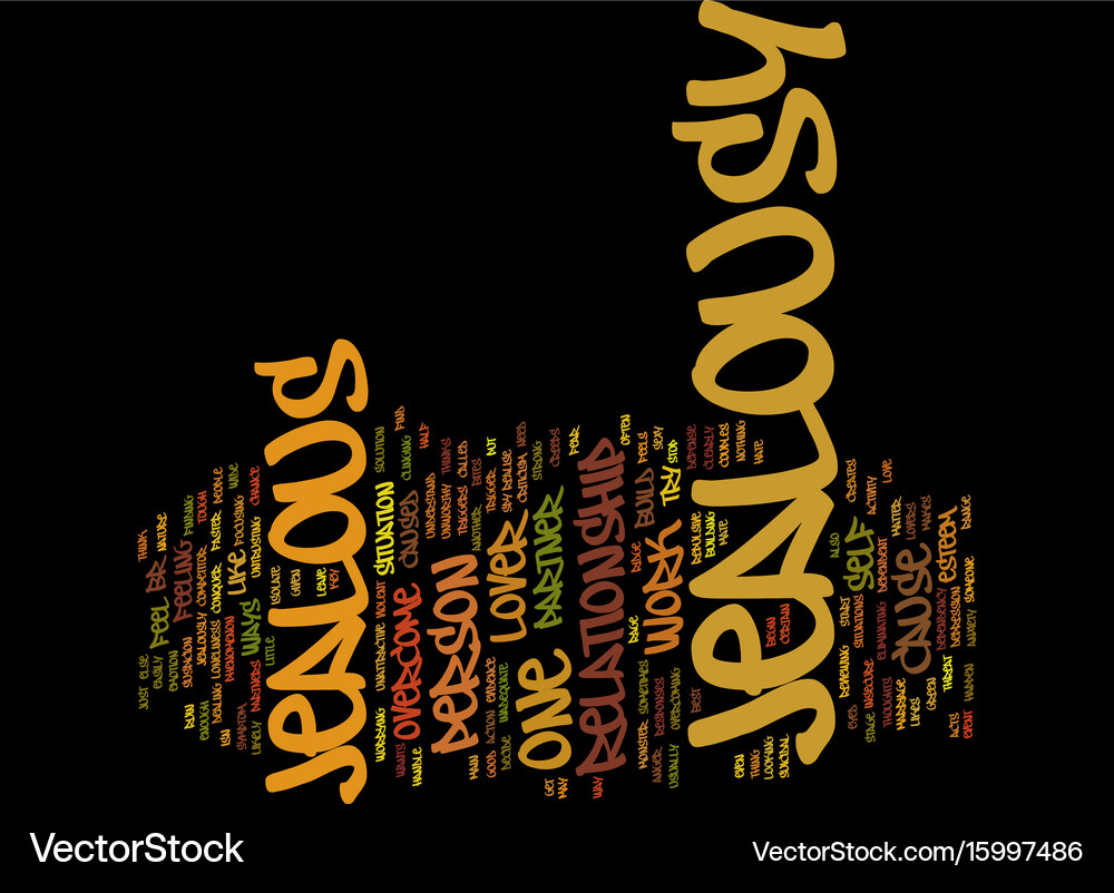 Are you a jealous lover text background word Vector Image