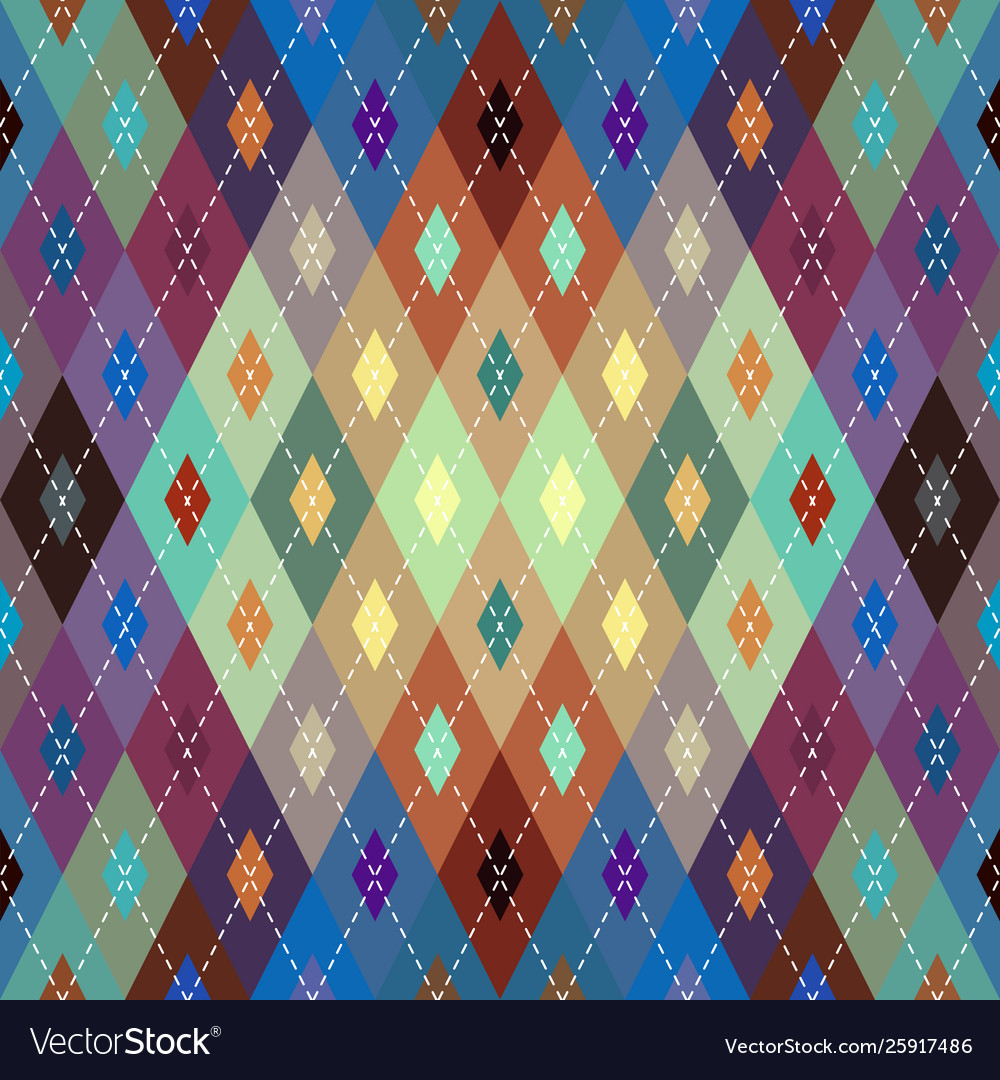 Argyle seamless pattern background Royalty Free Vector Image