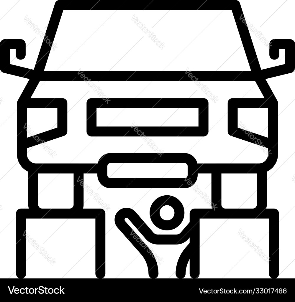 Auto mechanic fix car icon outline style Vector Image