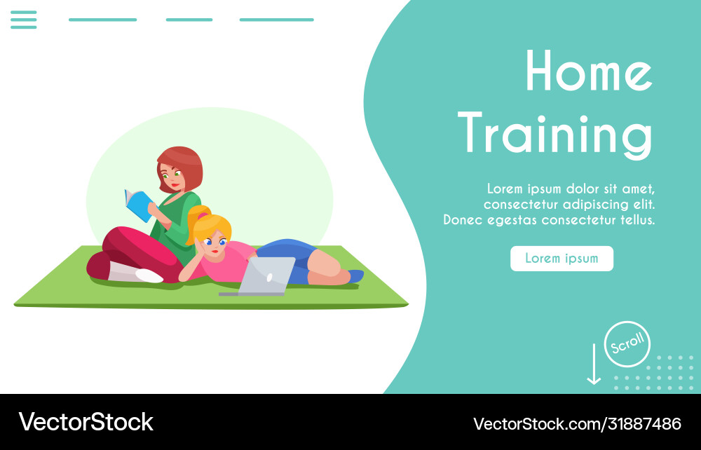 Banner mom and daughter Royalty Free Vector Image