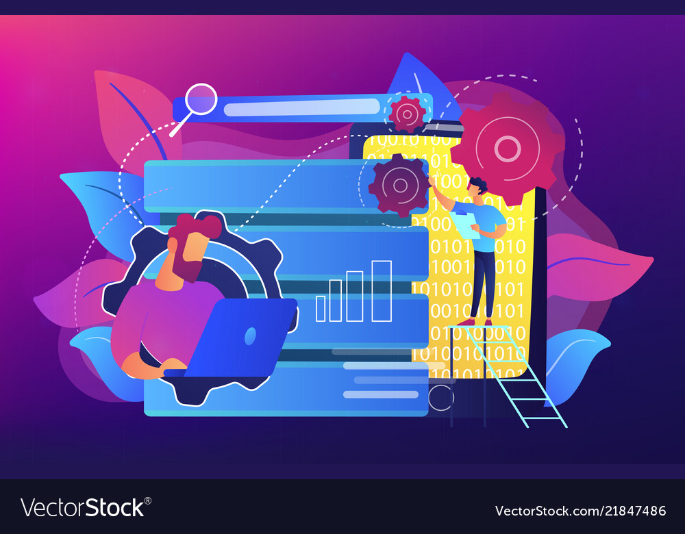 Big data applications concept Royalty Free Vector Image