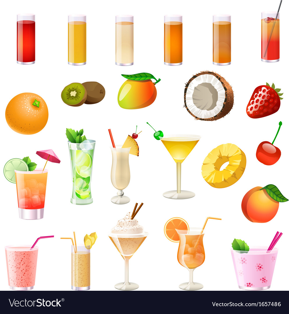 Coctails Royalty Free Vector Image - VectorStock