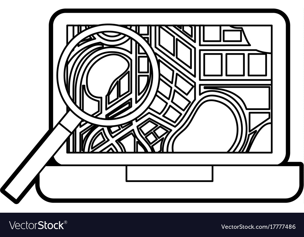 Computer navigation and traveling map pointer Vector Image