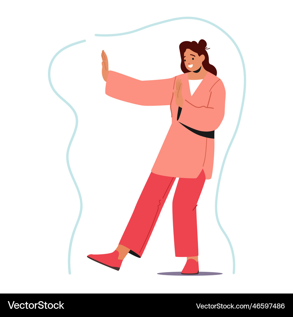 Female character with strong immunity shield well Vector Image