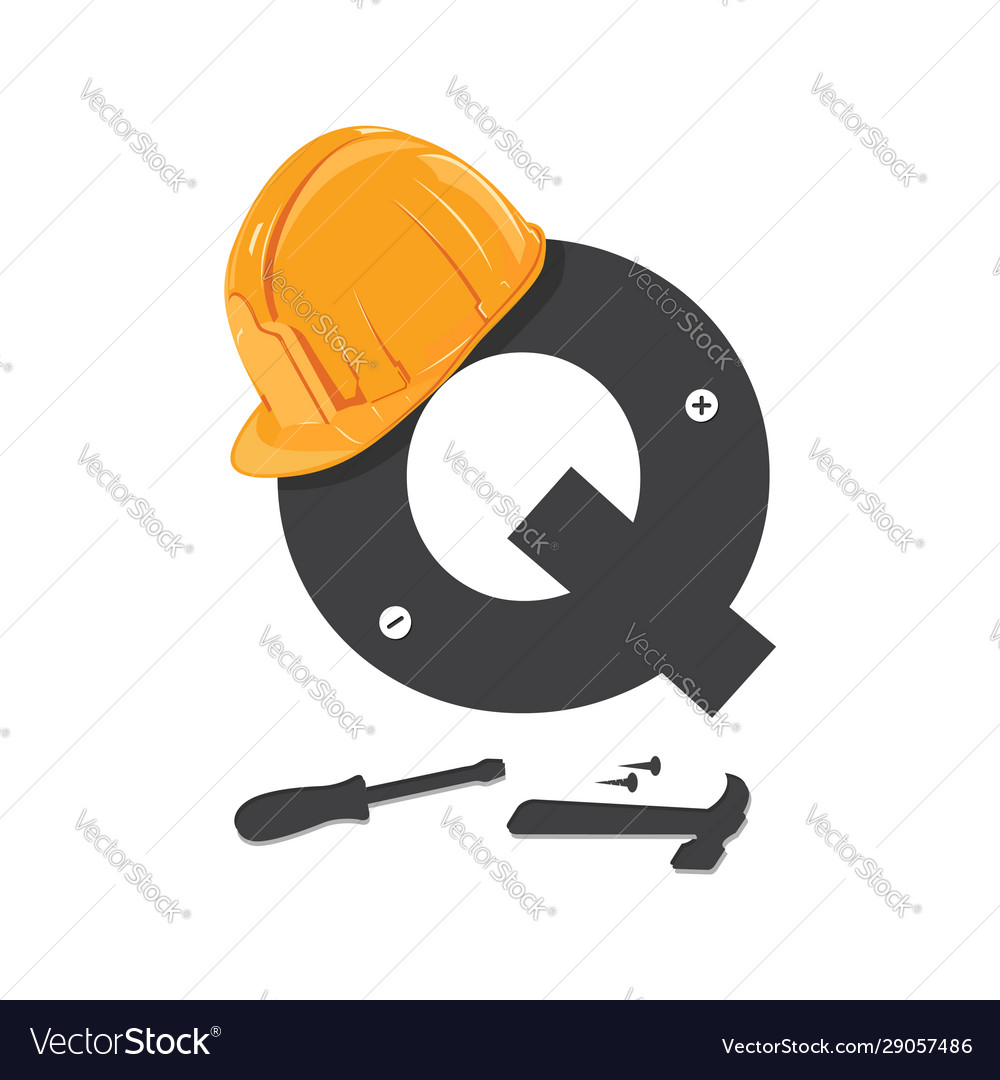 Initial q construction Royalty Free Vector Image