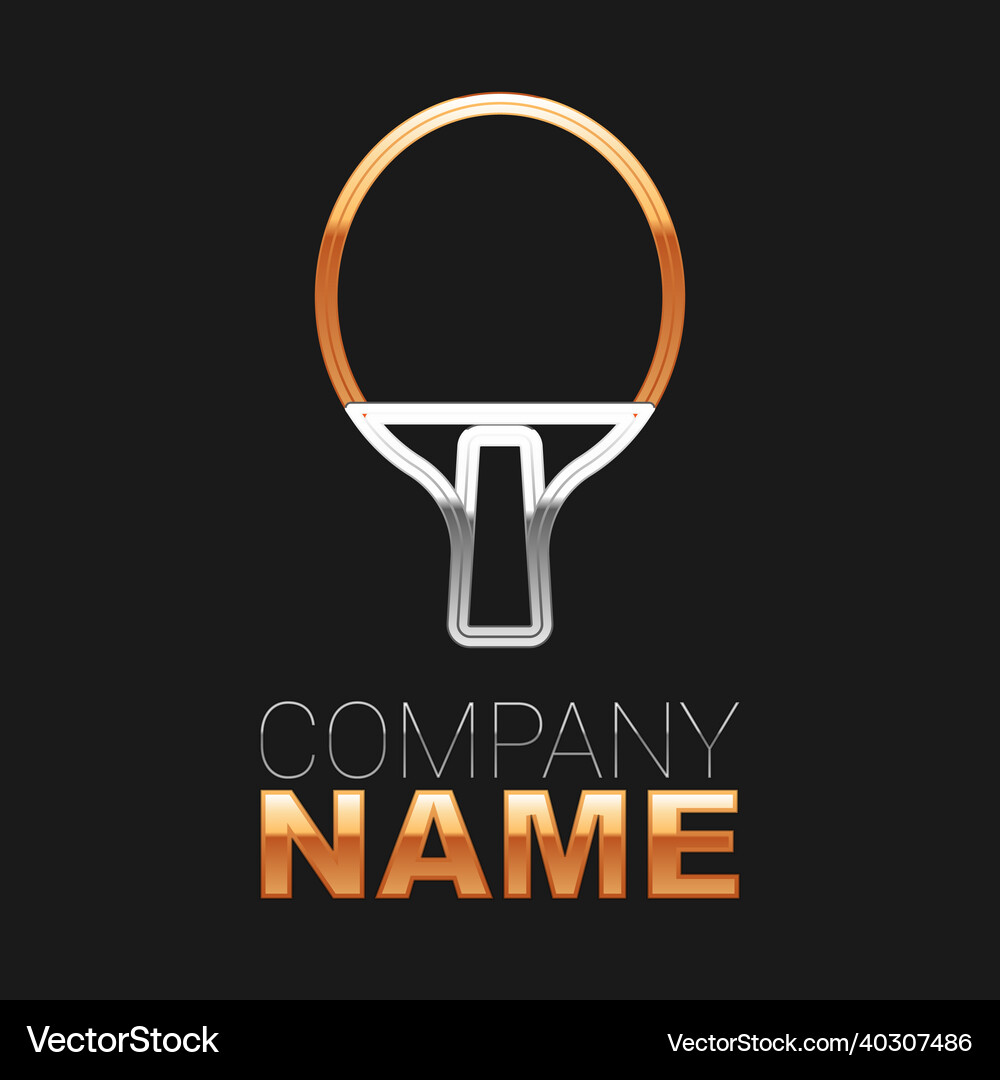 Line racket for playing table tennis icon isolated