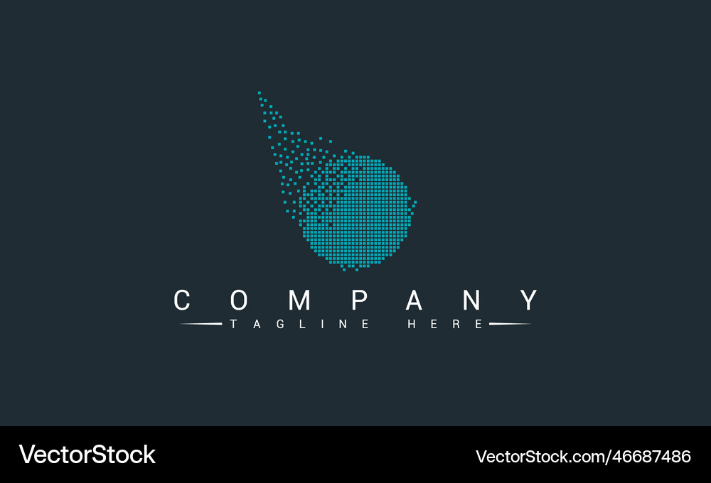 Pixel art design of round logo Royalty Free Vector Image