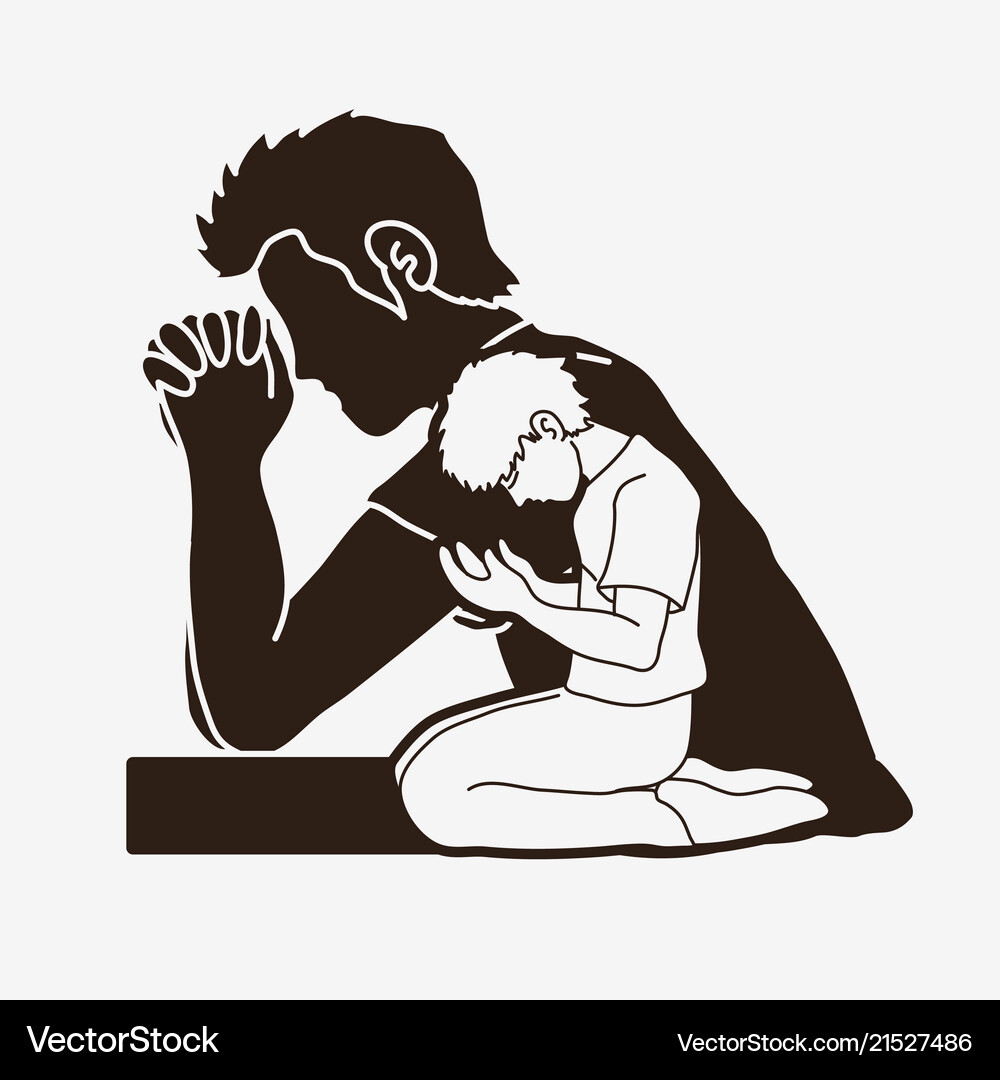Prayer christian praying praise god Royalty Free Vector