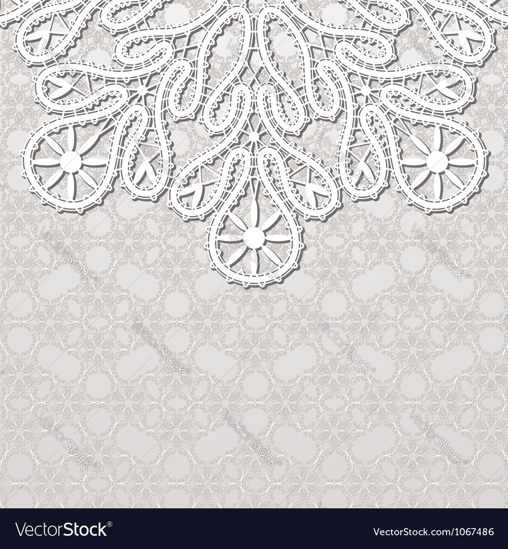 Realistic lace background Royalty Free Vector Image