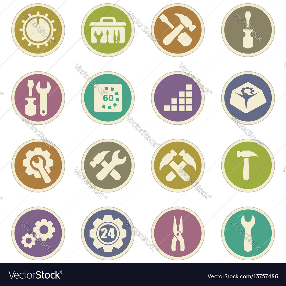 Setting icons set Royalty Free Vector Image - VectorStock