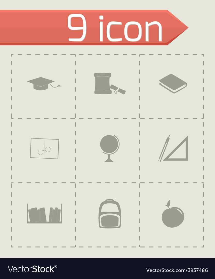 Study icon set Royalty Free Vector Image - VectorStock