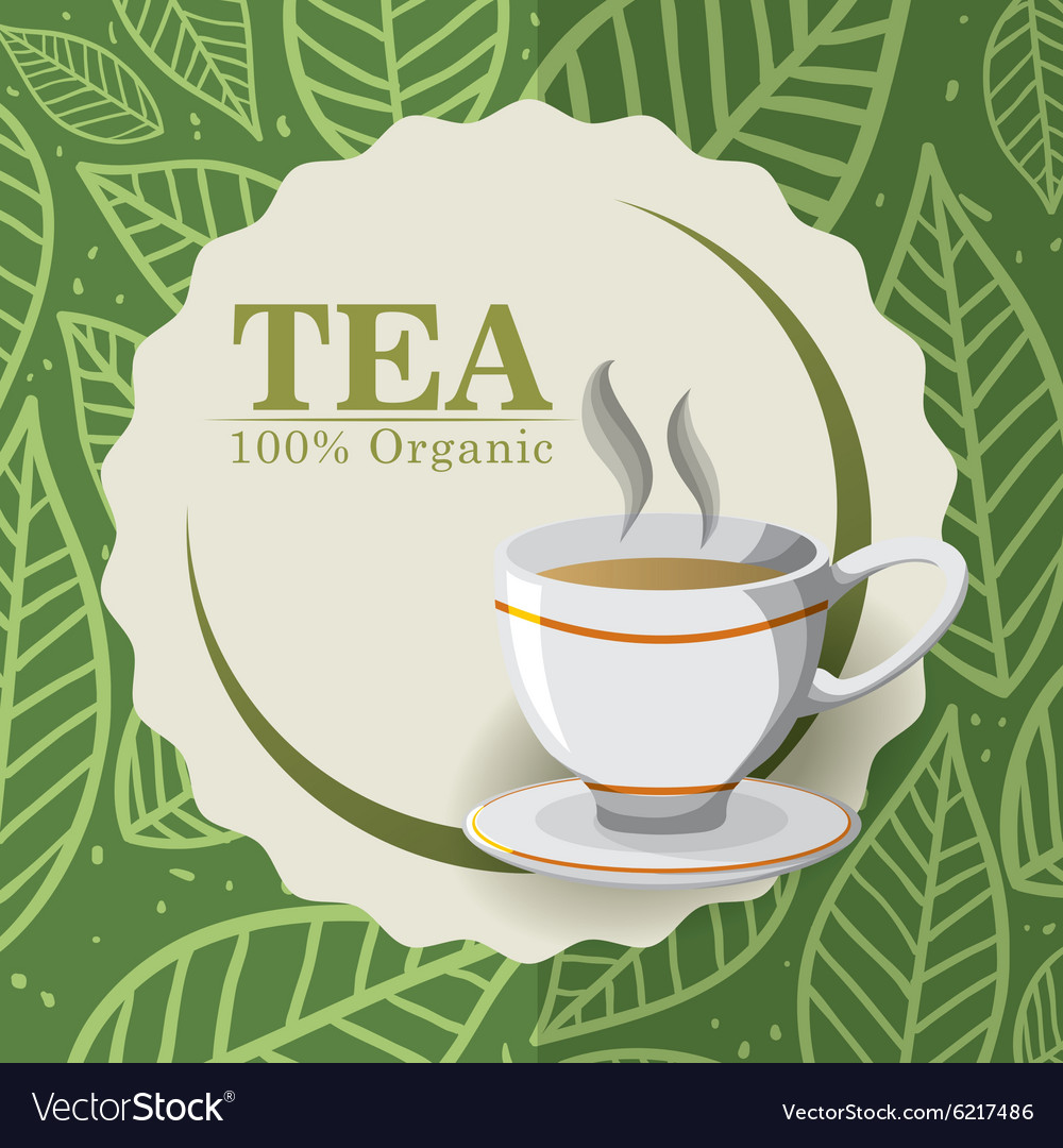 Tea time design Royalty Free Vector Image - VectorStock
