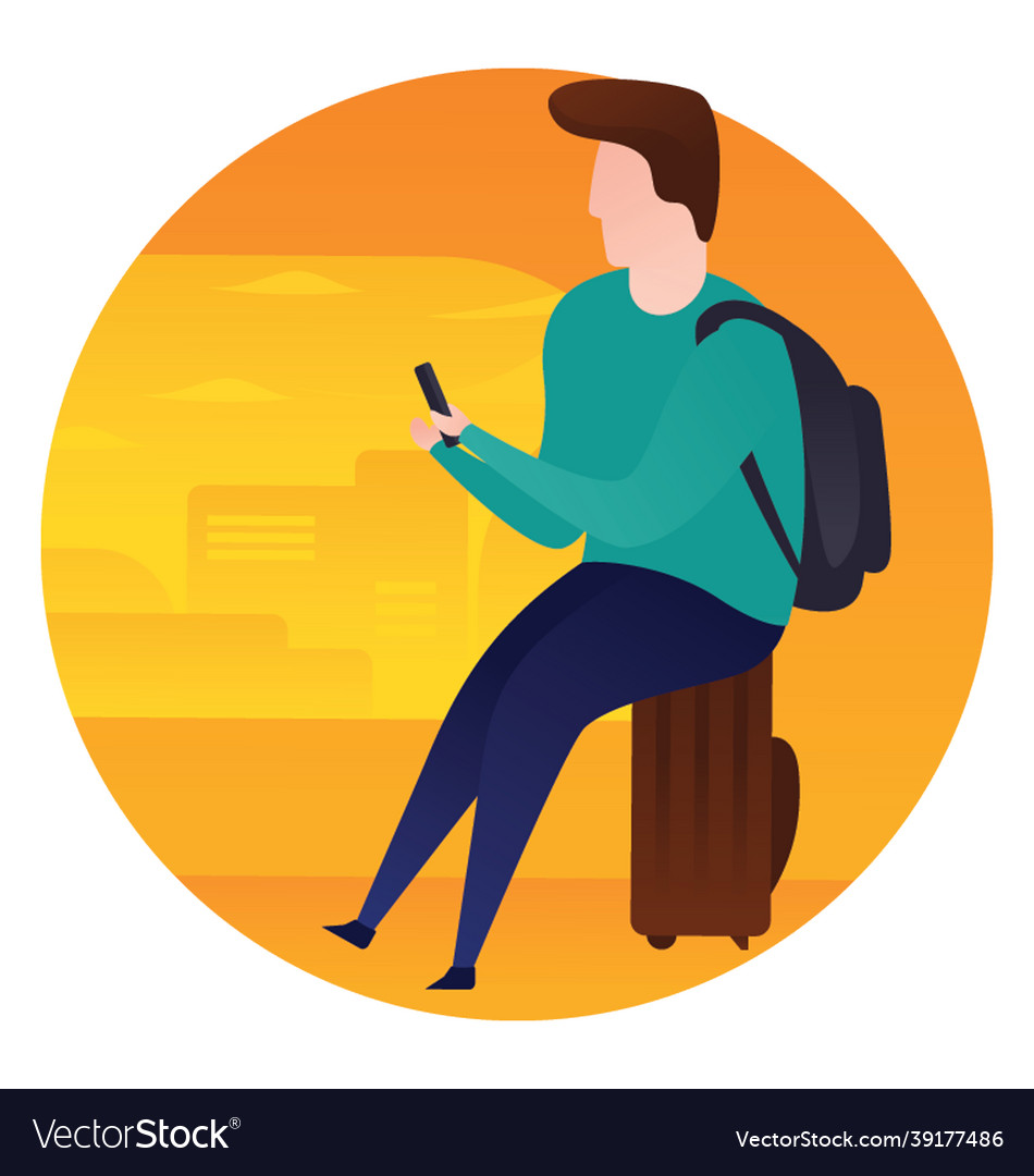 Using phone Royalty Free Vector Image - VectorStock