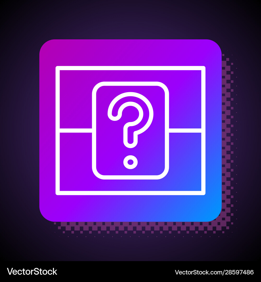 White line mystery box or random loot box Vector Image