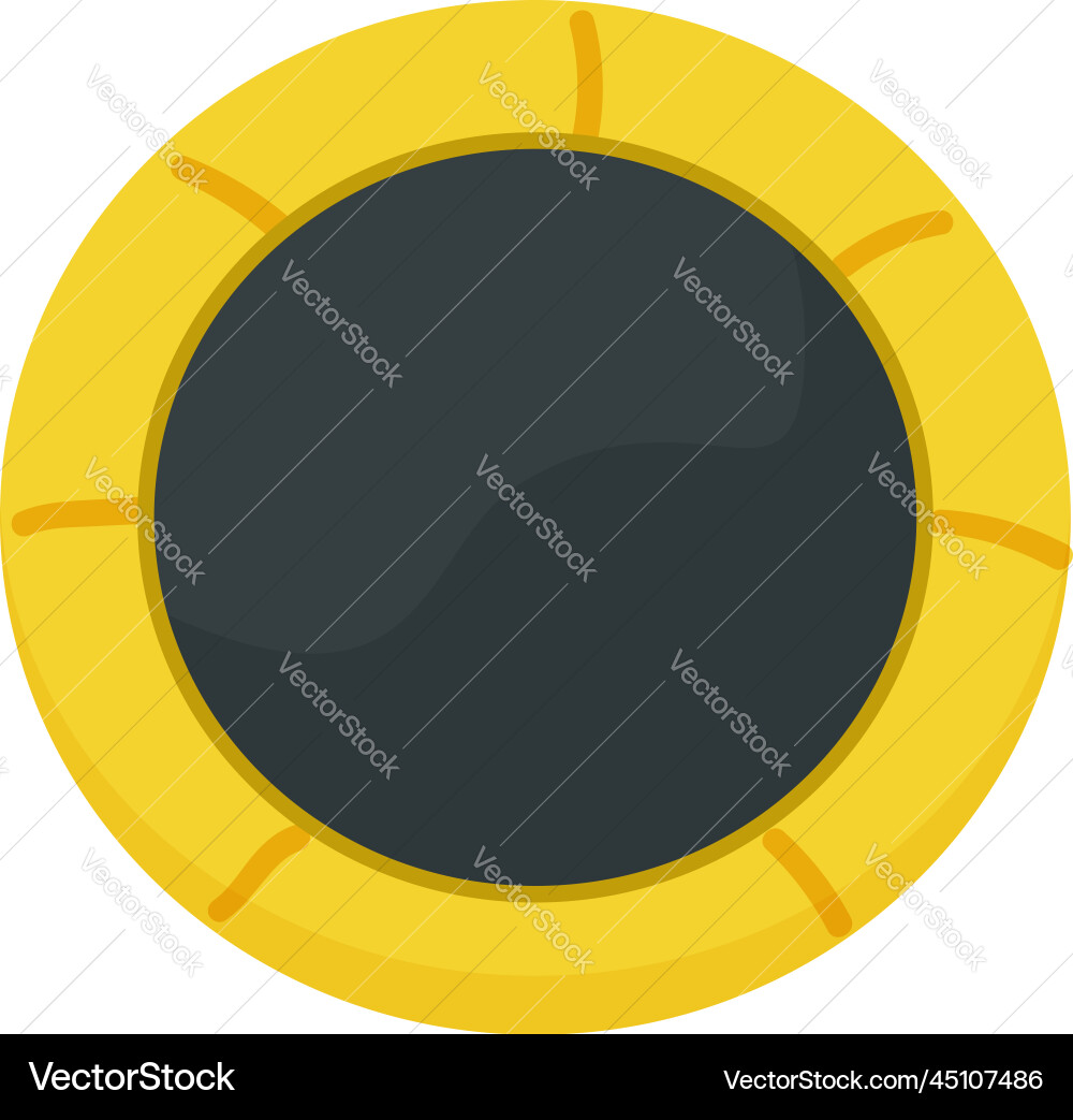 Yellow trampoline icon cartoon elastic Royalty Free Vector