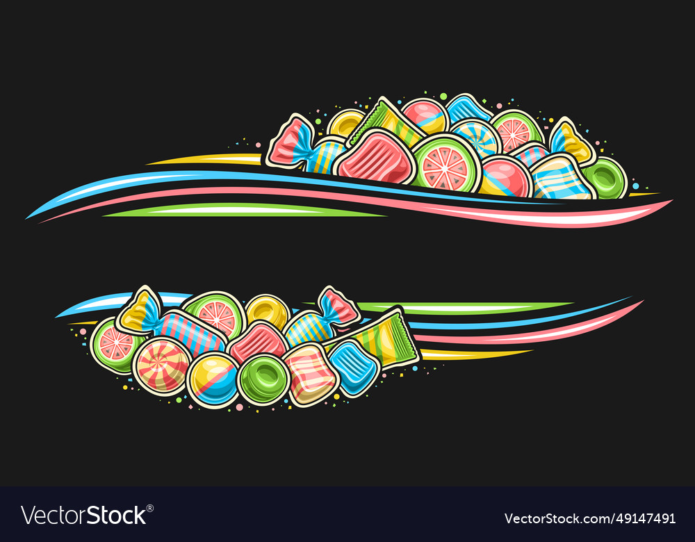 Border for candy store Royalty Free Vector Image
