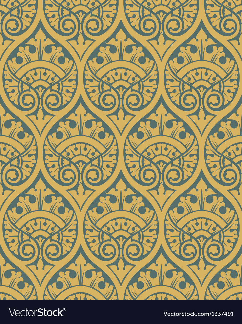 Classic seamless pattern yellow Royalty Free Vector Image