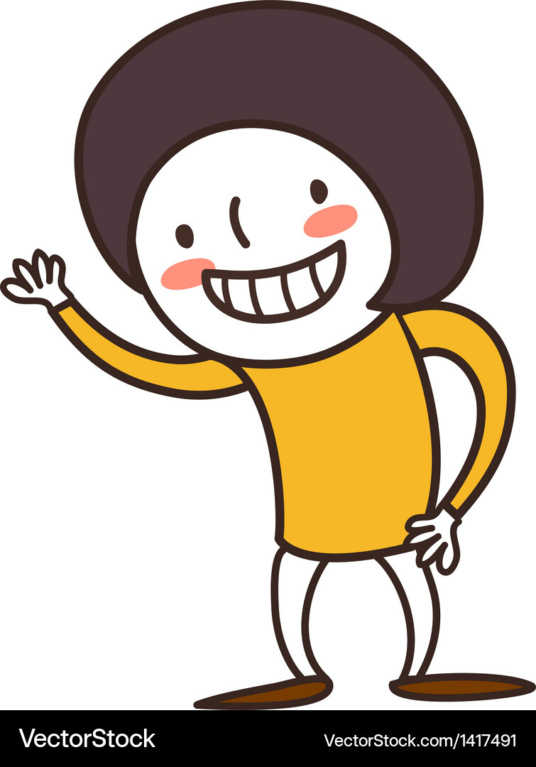Close-up of boy smiling Royalty Free Vector Image