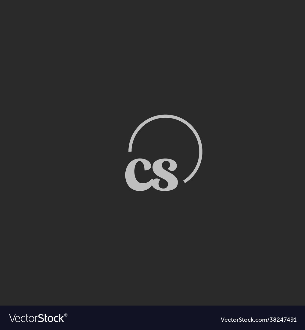 Cs initials logo monogram Royalty Free Vector Image