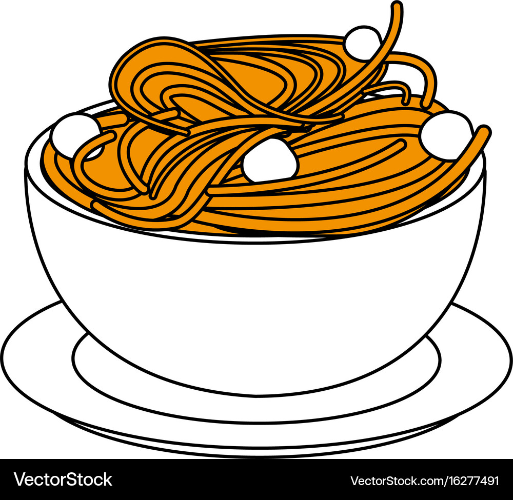 Delicious italian pasta icon Royalty Free Vector Image