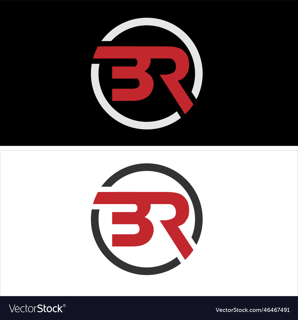 Initial br isolated Royalty Free Vector Image - VectorStock