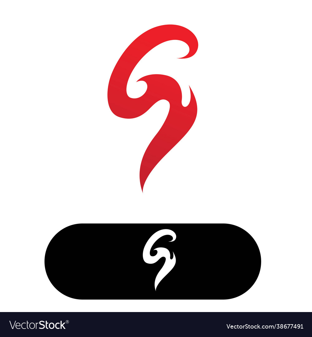 Initial s fire flame logo image Royalty Free Vector Image