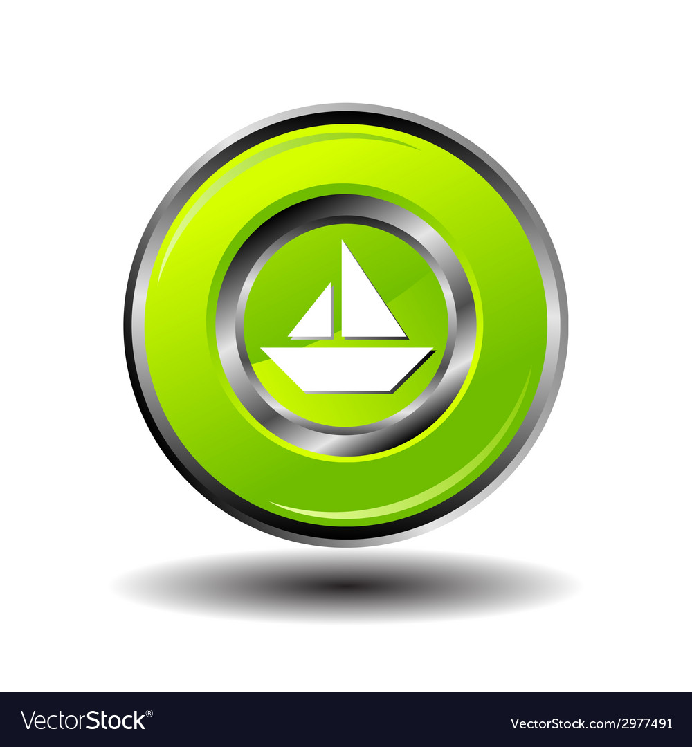 Sailing ship button Royalty Free Vector Image - VectorStock