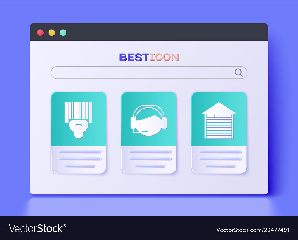Set support operator in touch scanner scanning Vector Image