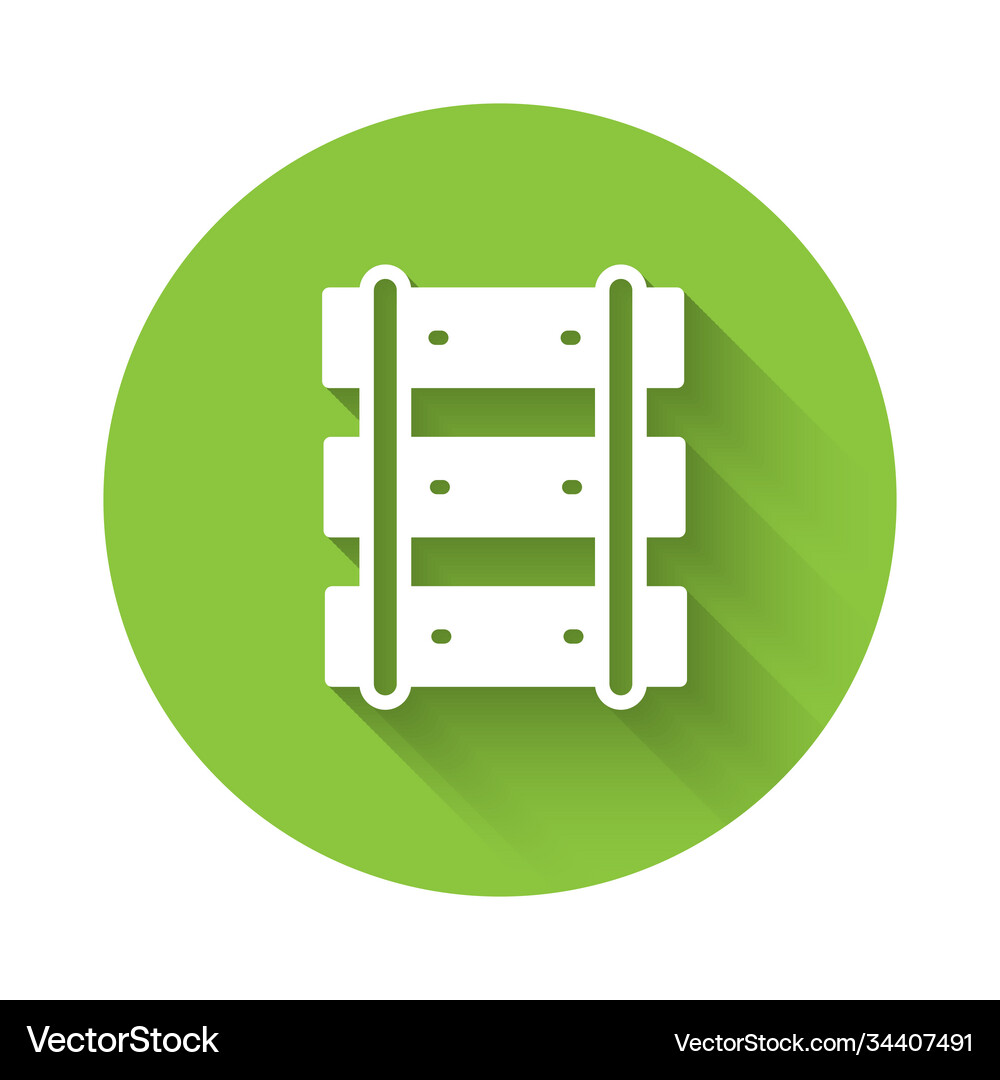 White railway railroad track icon isolated Vector Image