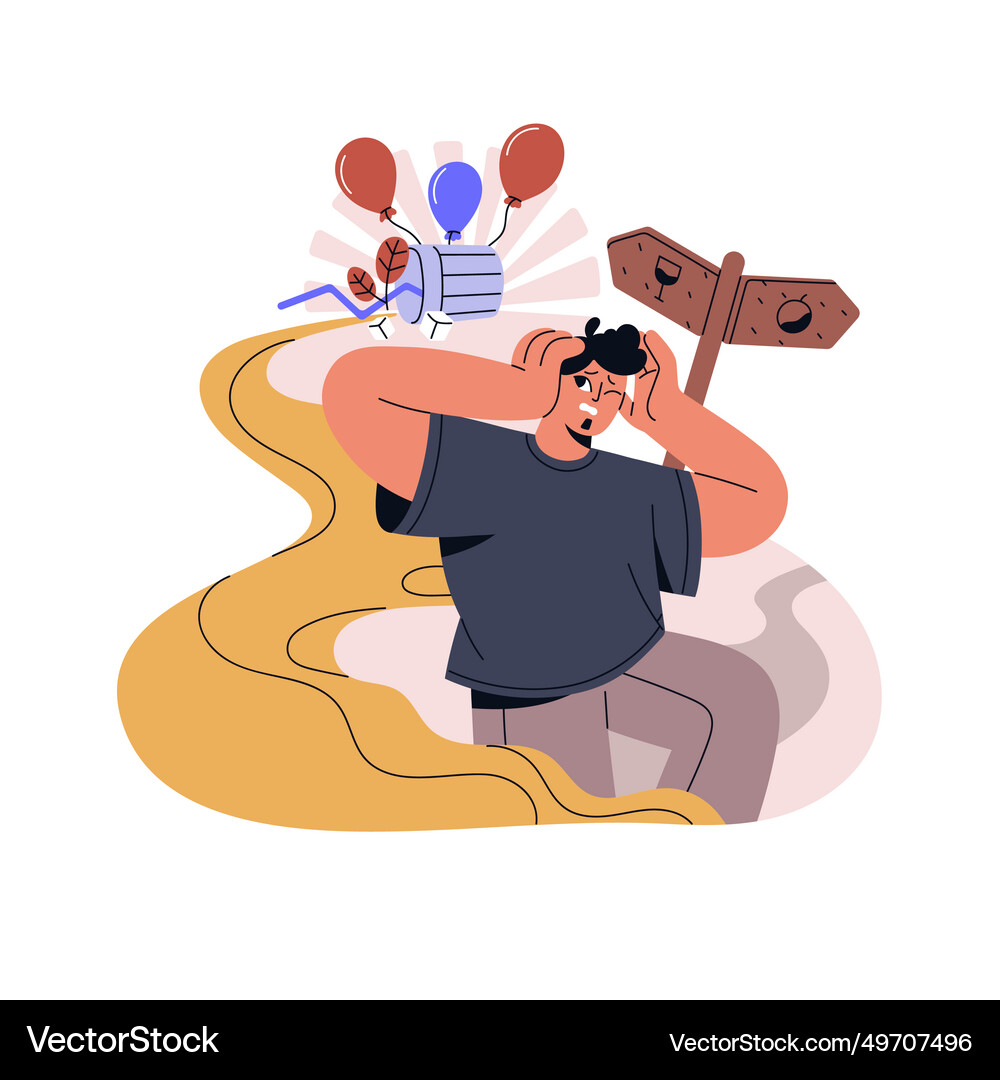 Alcohol Addiction Alcoholism Problems Concept Vector Image