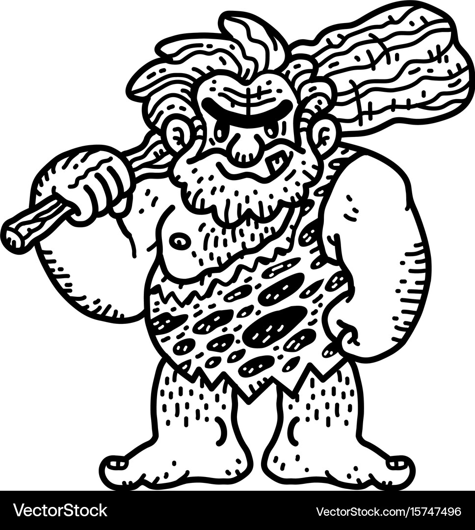 Caveman cartoon Royalty Free Vector Image - VectorStock