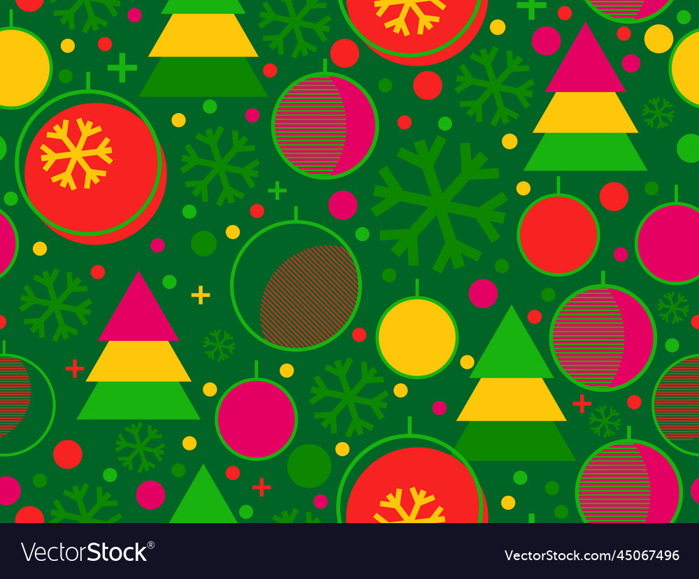 Christmas seamless pattern balls Royalty Free Vector Image