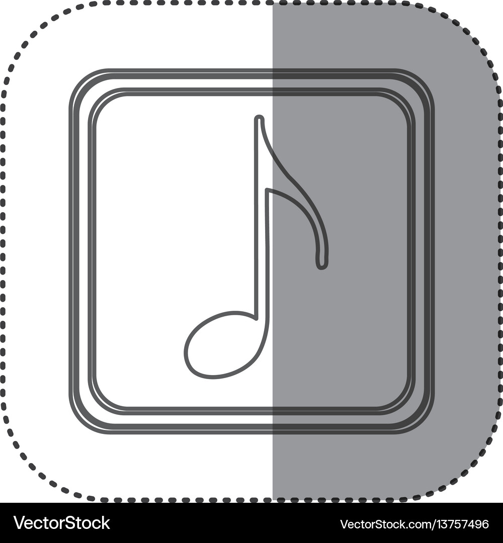 Figure symbol music sign icon Royalty Free Vector Image
