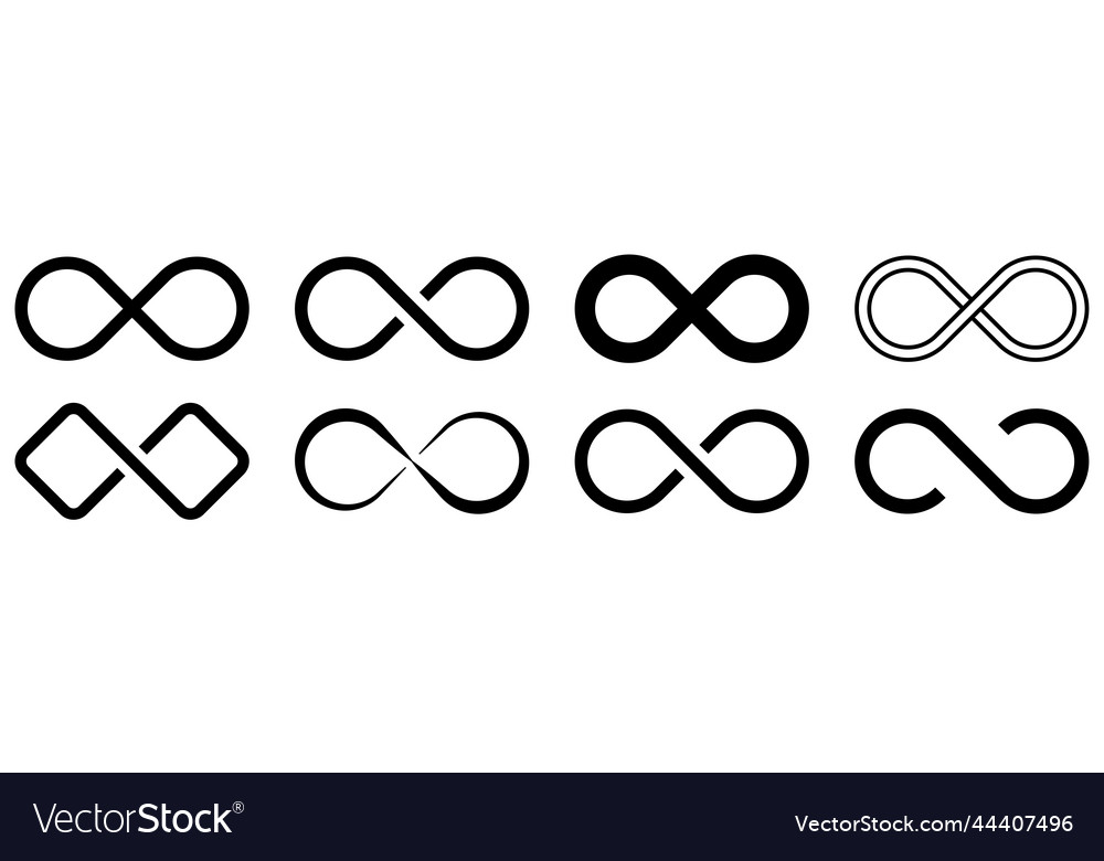 Infinity icon set Royalty Free Vector Image - VectorStock