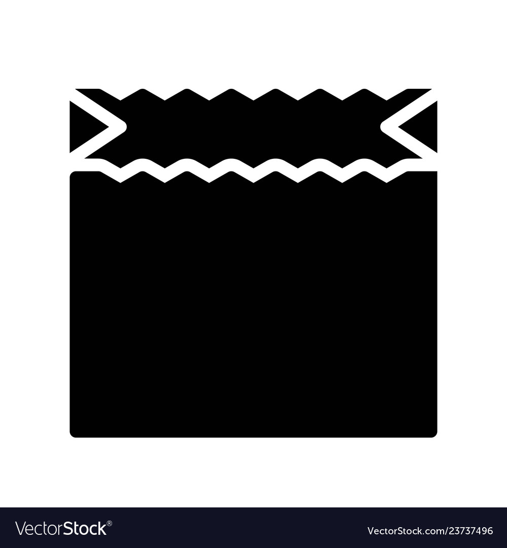 Paper bag solid style icon Royalty Free Vector Image