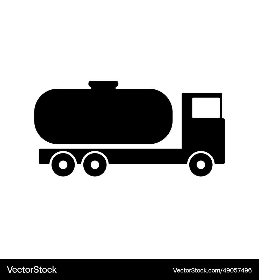 Tank truck icon on white background Royalty Free Vector