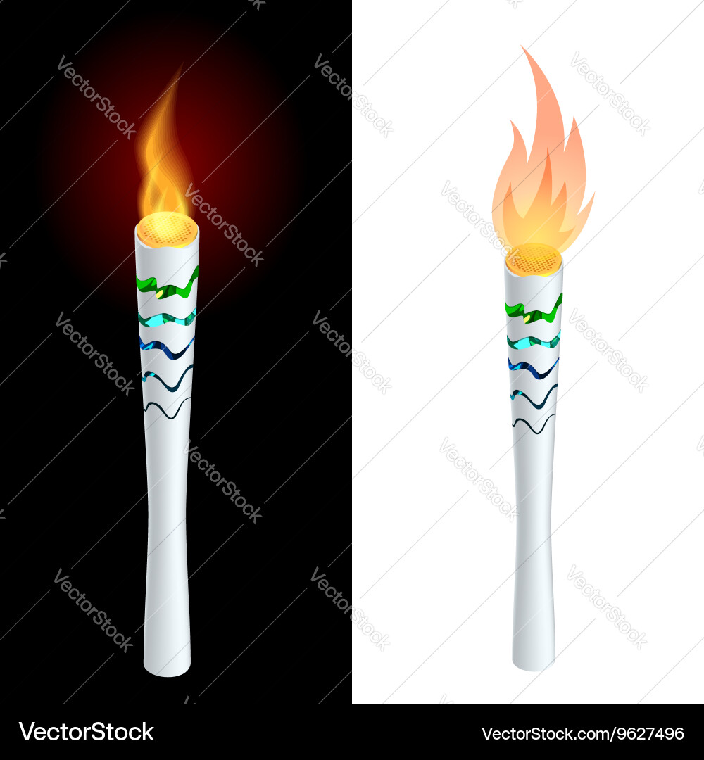 Torch fire championship icon a symbol victory Vector Image
